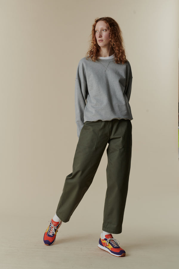 Women's Combat Heavyweight 100% Cotton Twill Trousers - Olive ...
