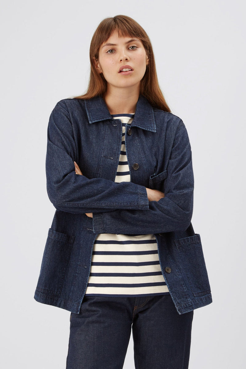 Women's Chore Jacket - Indigo Denim - Community Clothing