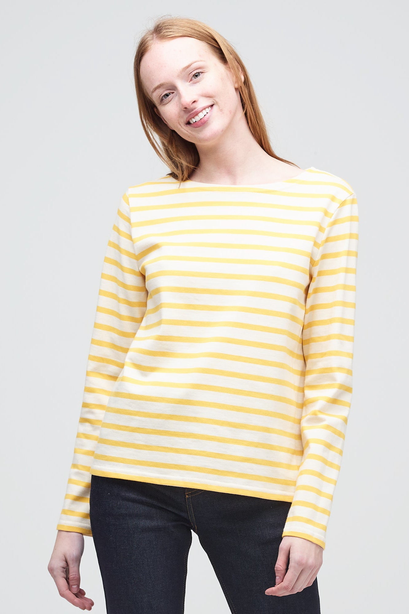 Women's Breton - Ecru/Yellow - Community Clothing