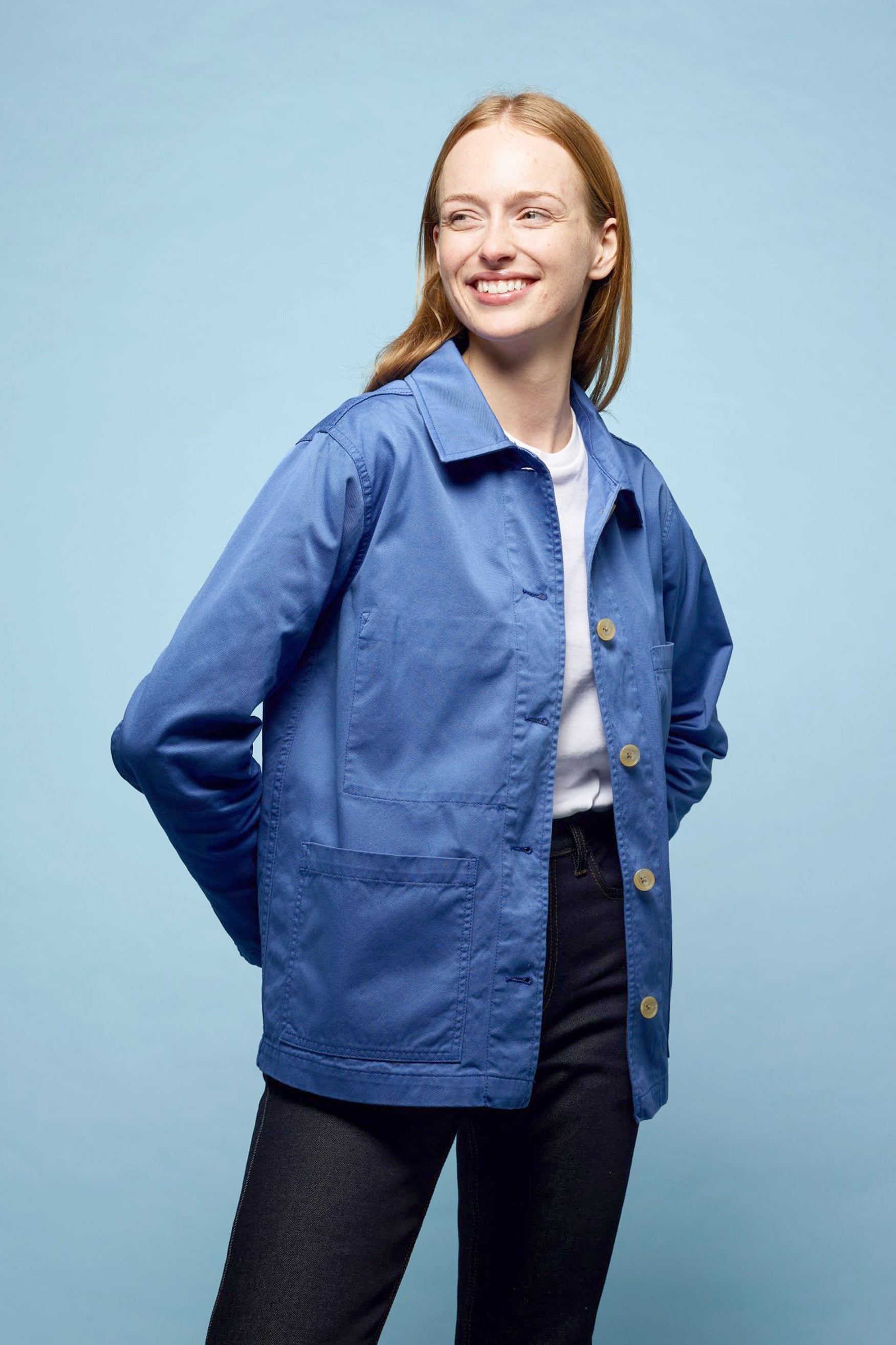 Women's Chore Jacket - Light Blue - Community Clothing