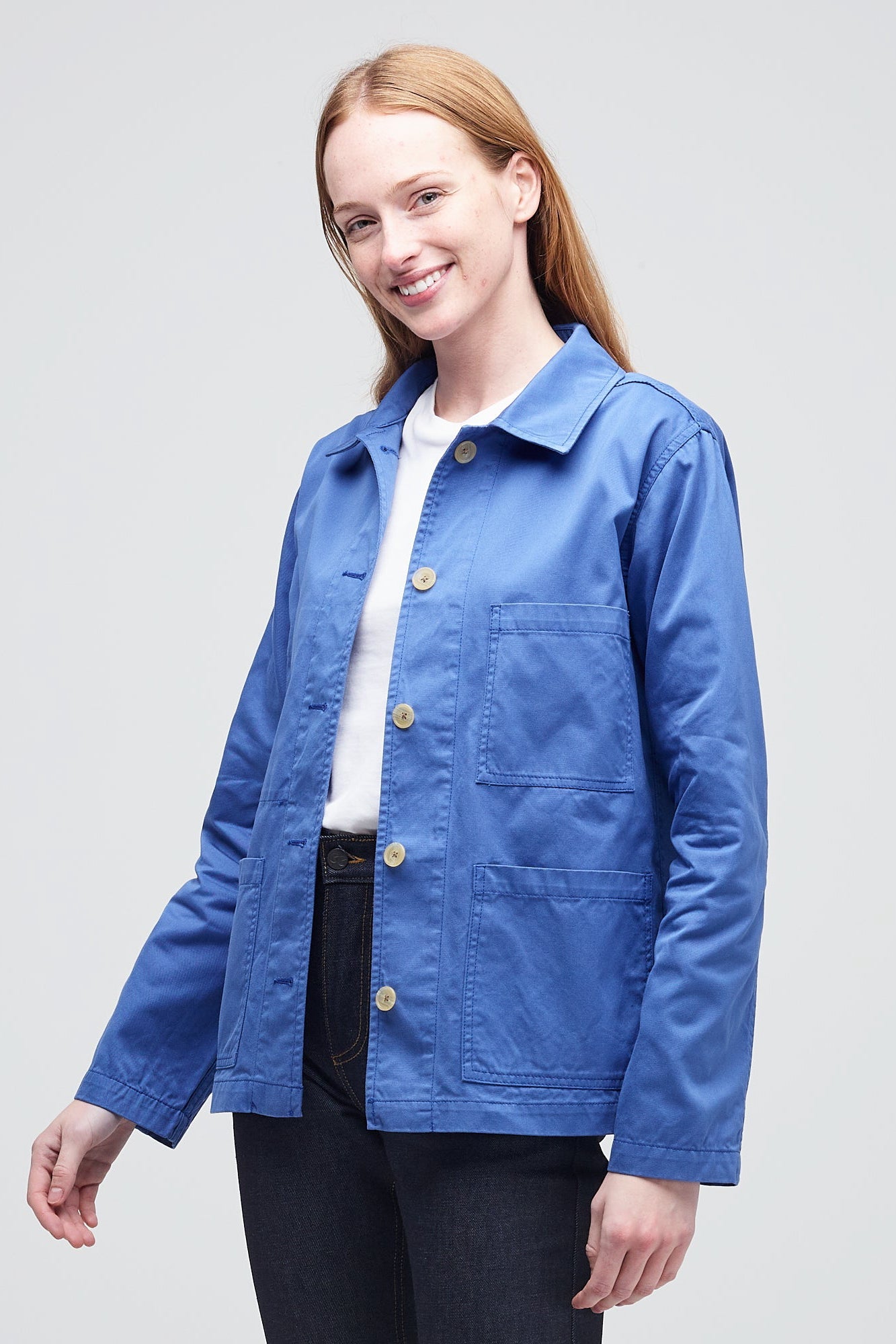Women's Chore Jacket - Light Blue - Community Clothing