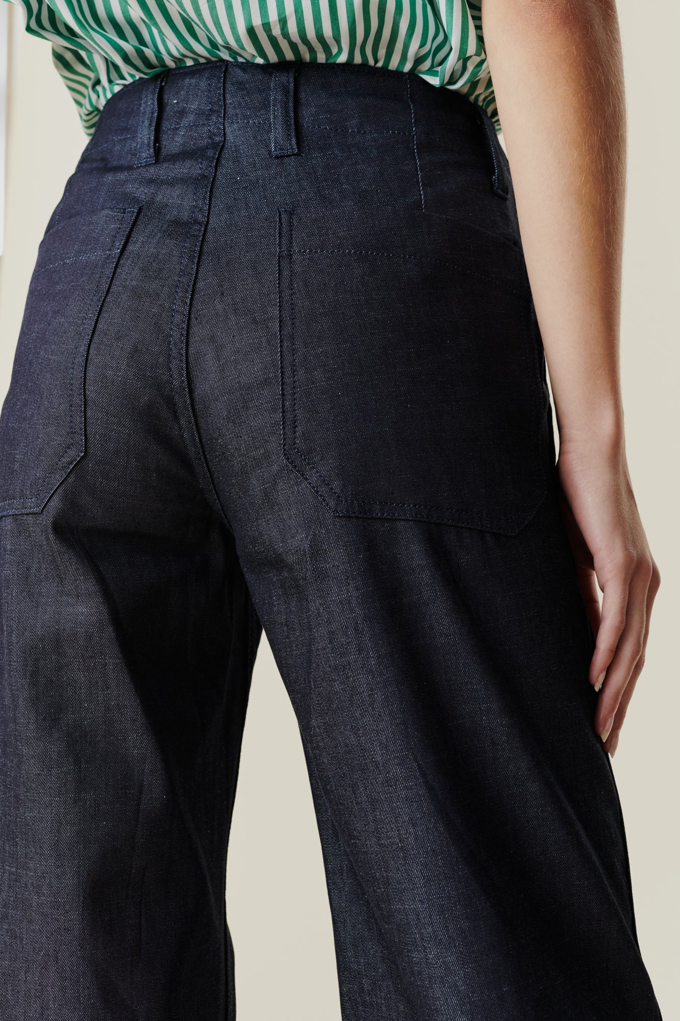 Women's Cropped Work Trousers - Denim - Community Clothing