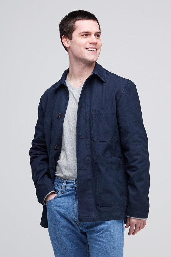Men's Chore Jacket - Dark Navy - Community Clothing