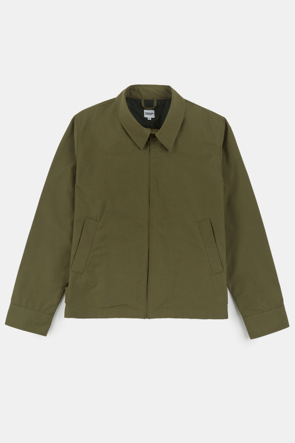 Men's Collared Harrington Jacket - Olive - Community Clothing